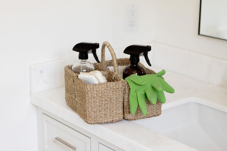 Abaca Handwoven Caddy Organizers | Handmade Natural Diaper Caddy ...