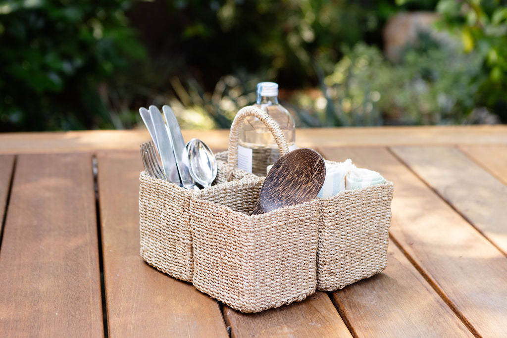 Abaca Handwoven Caddy Organizers | Handmade Natural Diaper Caddy ...
